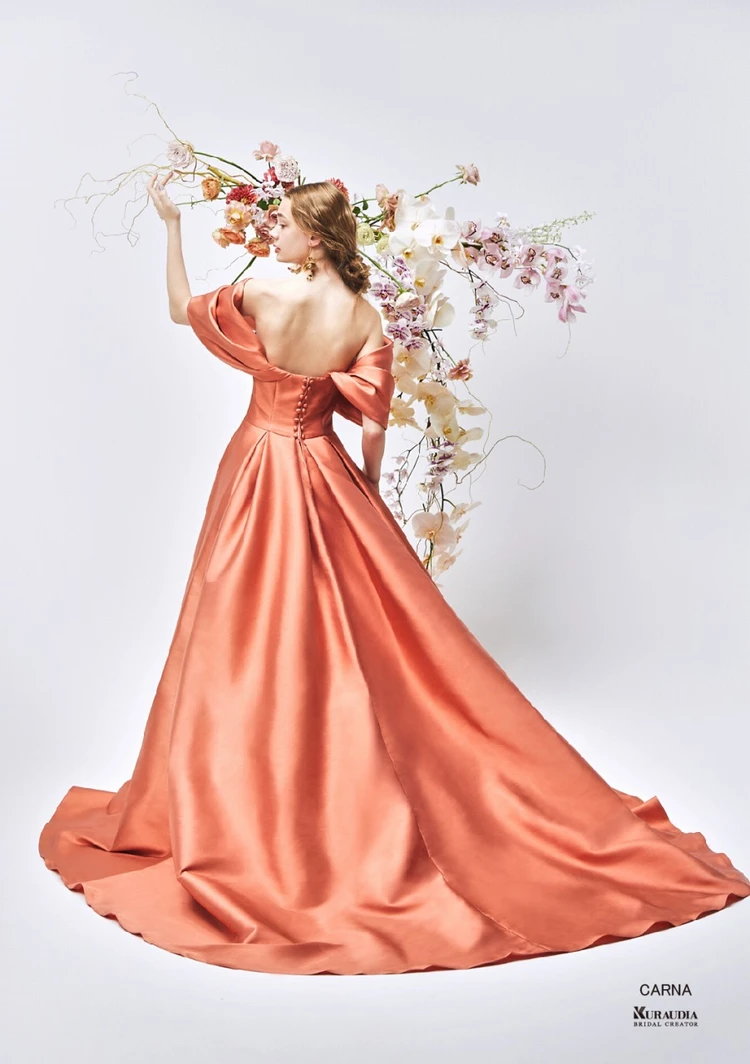 【Irida maison】 IM-0024_CARNA_Terracotta｜Irida maison(イリーダメゾン)のウェディングドレス