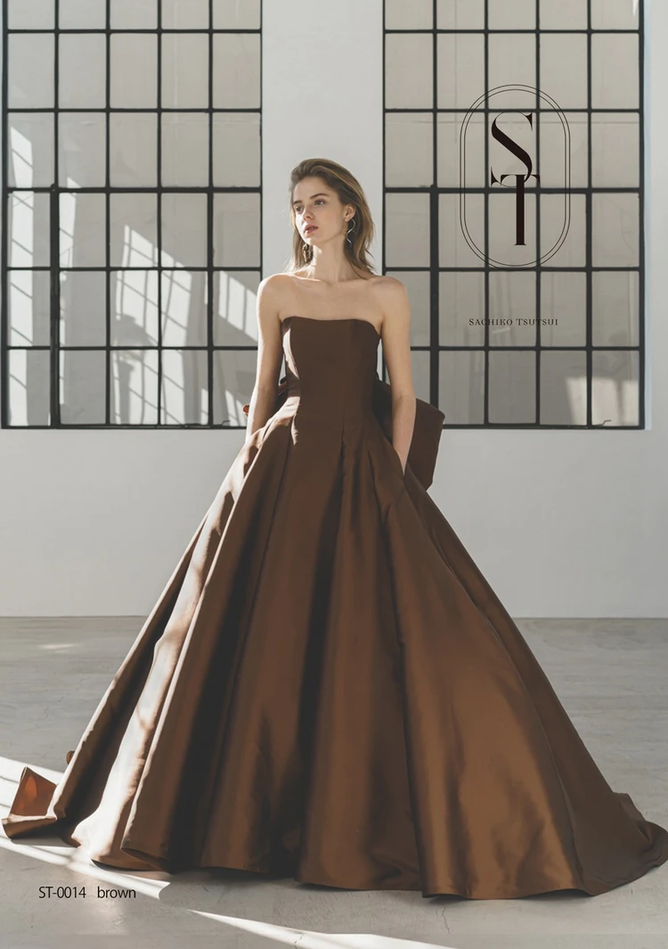SACHIKO TSUTSUI 】ST0014 brown｜SACHIKO TSUTSUI(サチコ ツツイ)のウェディングドレス